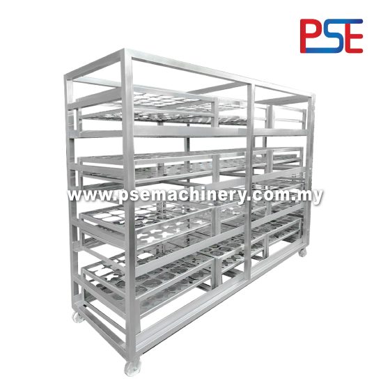 Stainless Steel Trolley Bottle Drying Rack - PSE Machinery