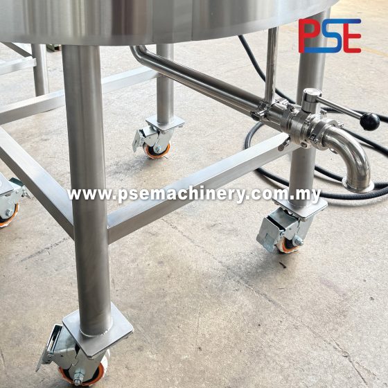 Double Jacketed Cooking Mixing Tank With Castel Wheel - PSE Machinery